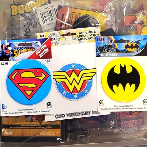 Other | Dc Comics Buttons And Patch Set 3 Piece | Poshmark